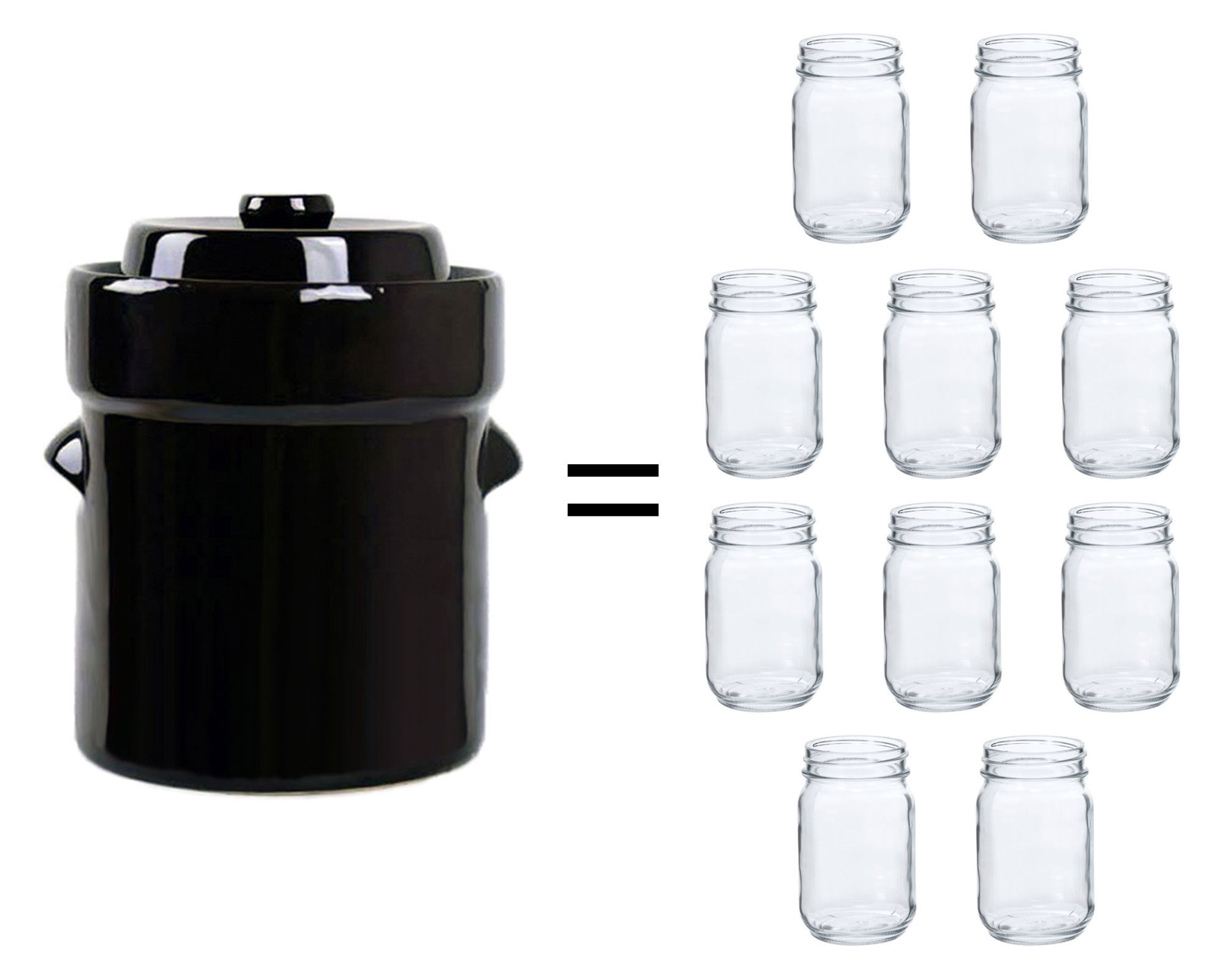 fermentation crock mason jar fermenting food DIY sauekraut kimchi ...